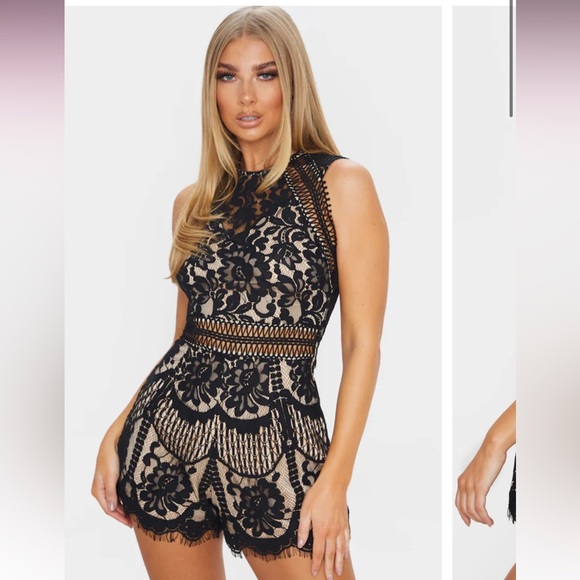 PrettyLittleThing | Other | Brand New Plt Lace Romper | Poshmark